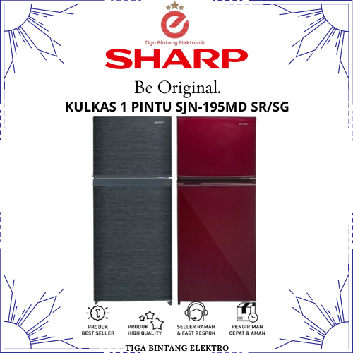 Jual Kulkas 2 Pintu Sharp SJ 195MD-SG 172 Liter | Shopee Indonesia