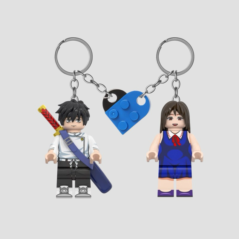 Jual Dhis Project Shiny Keychain LEGO Minifigure Black Yuta & Blue Rika ...