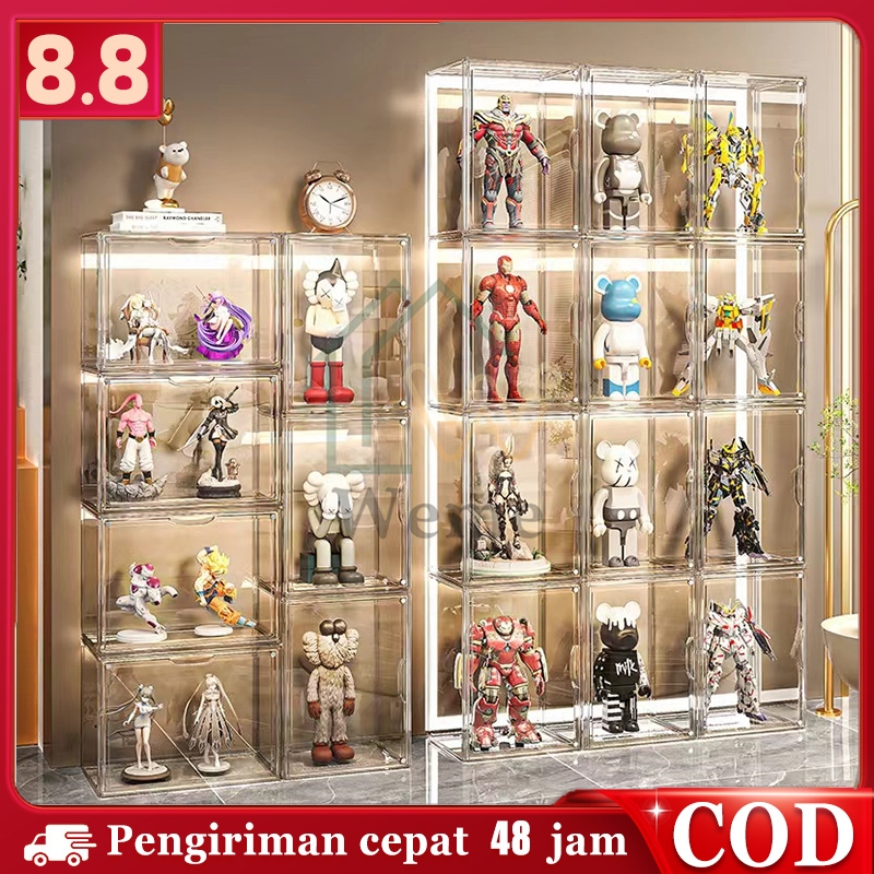 Jual Weme Acrylic Transparent Storage Box/Popmart Display Box/Acrylic ...