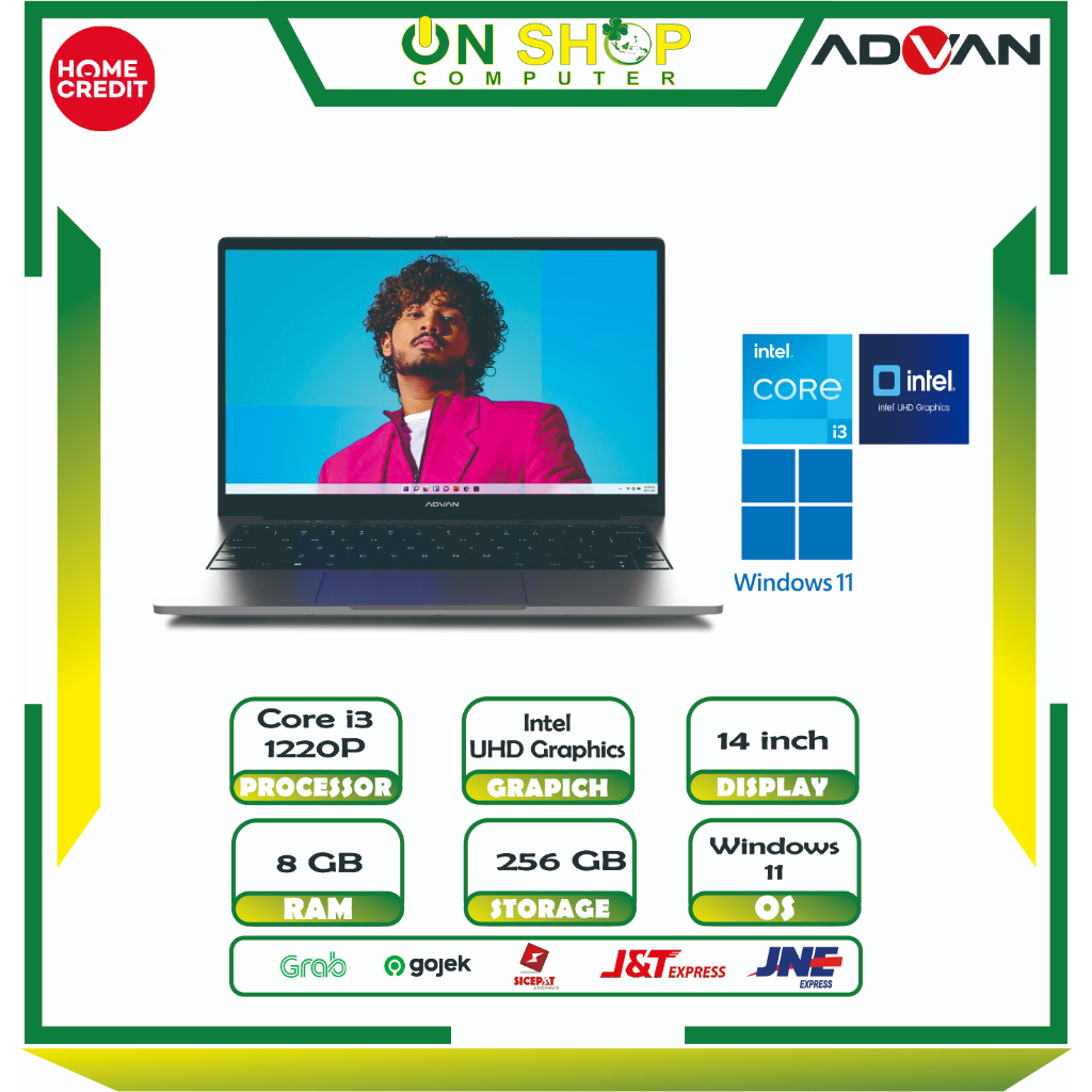 Jual Advan Work Pro Lite Intel Core i3 1220P 8GB 256GB Intel Graphic ...