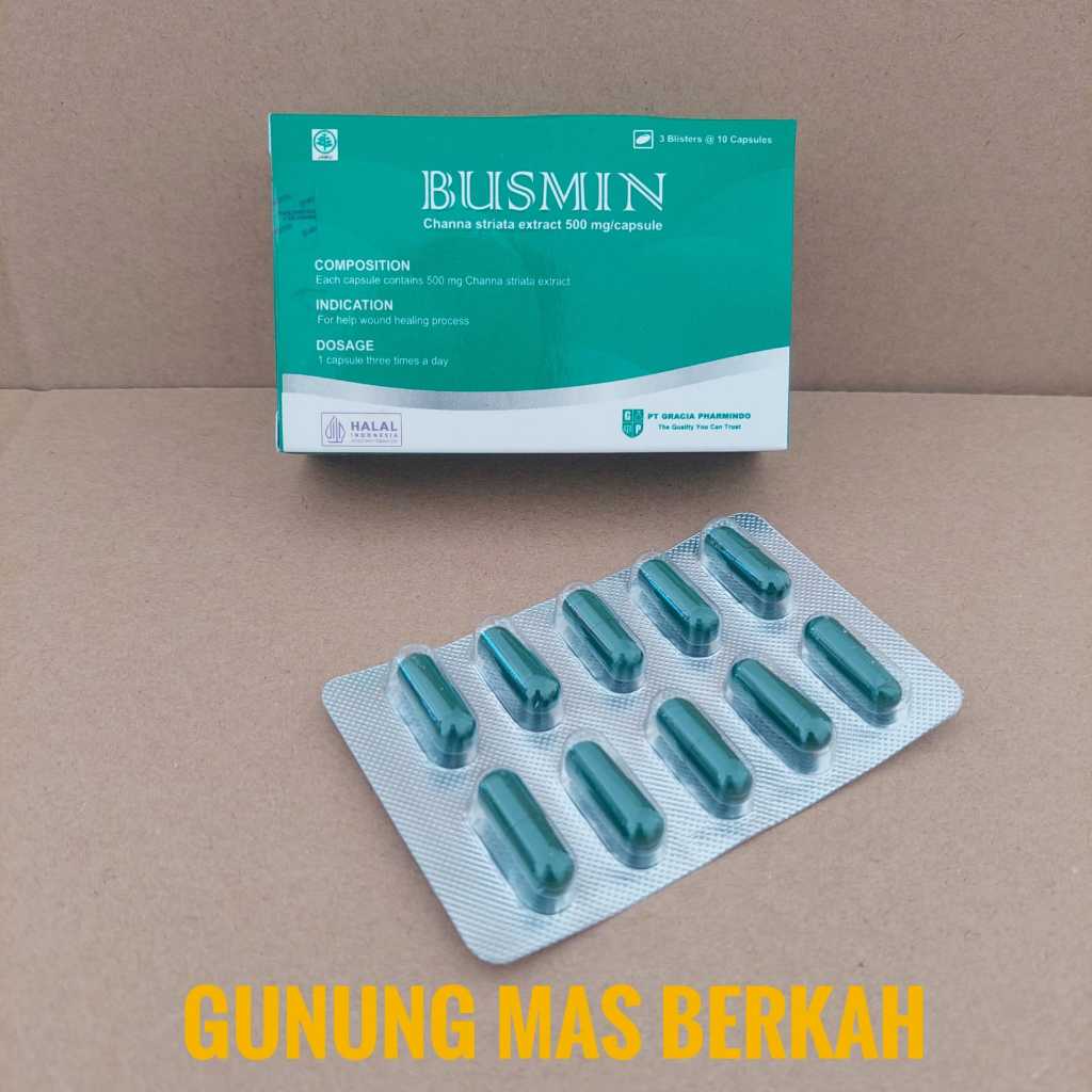 Jual BUSMIN 500mg Busmin Kapsul - Ekstrak Ikan Gabus untuk mempercepat ...