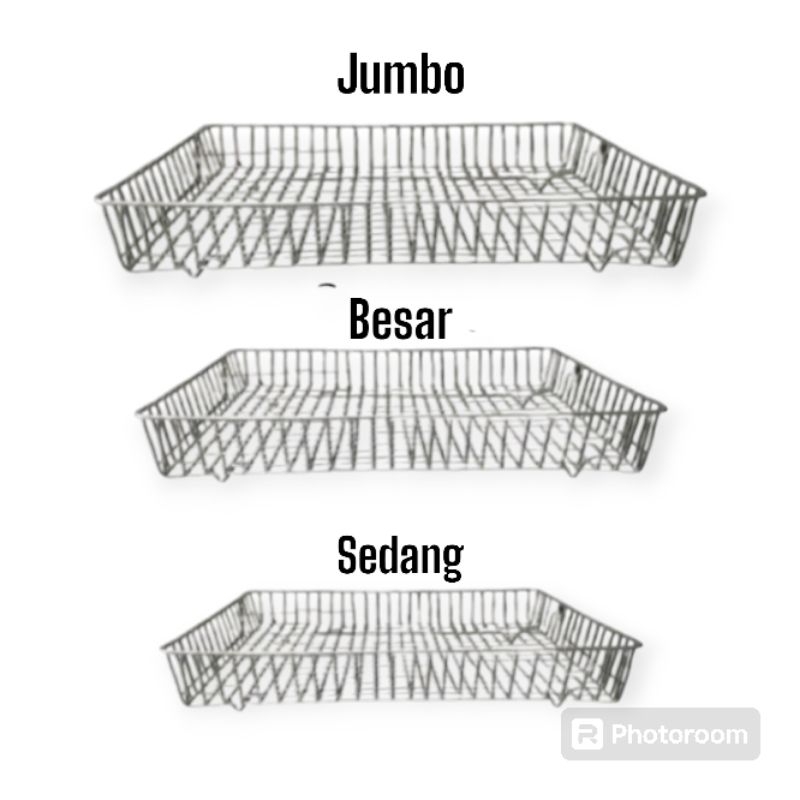 Jual cooling rak keranjang makanan buah peniris gorengan 34x25 30x22 ...