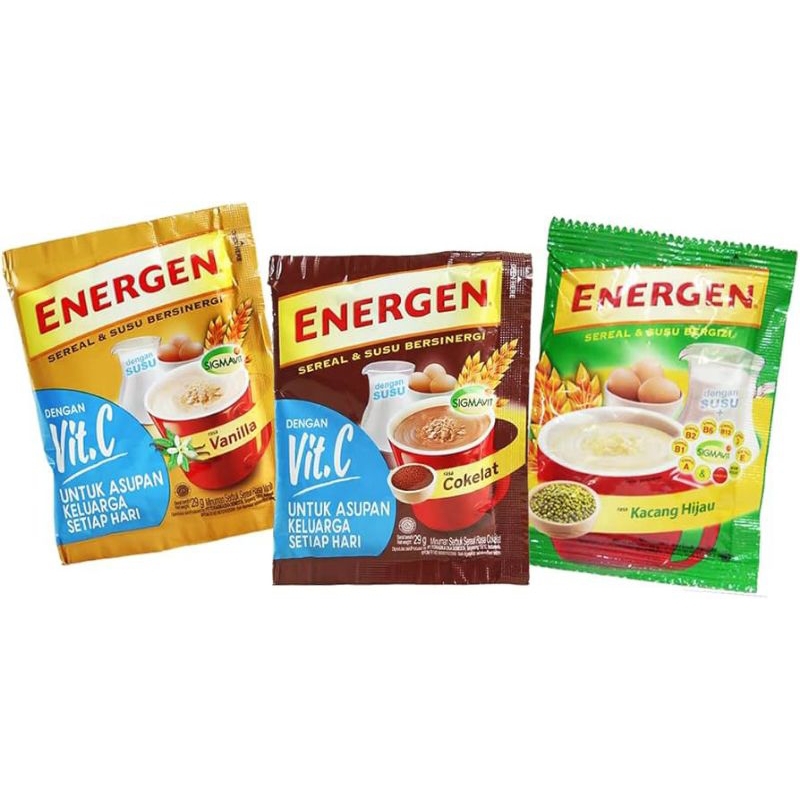Jual Minuman Coklat Enak dan Bergizi Energen Rasa Vanila, Coklat, jahe ...