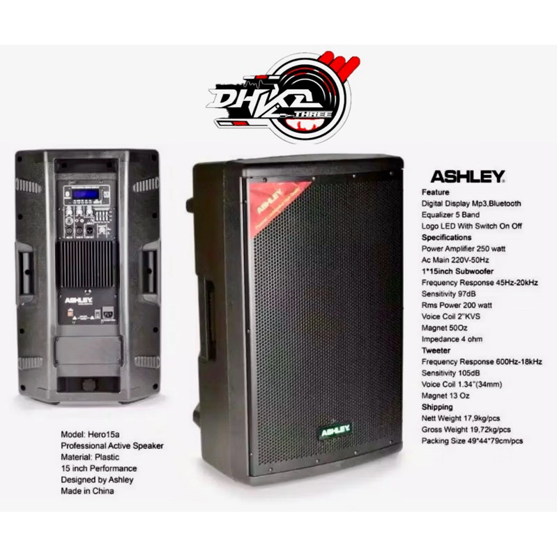 Jual SPEAKER AKTIF ASHLEY HERO 15A / Speaker Ashley Aktif Hero 15a / Speaker Ashley HERO 15 A ...