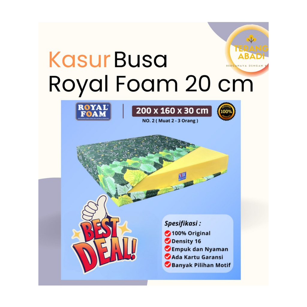 Jual Kasur Busa Royal Foam Original Garansi 10 Tahun Awet Anti Kempes ...