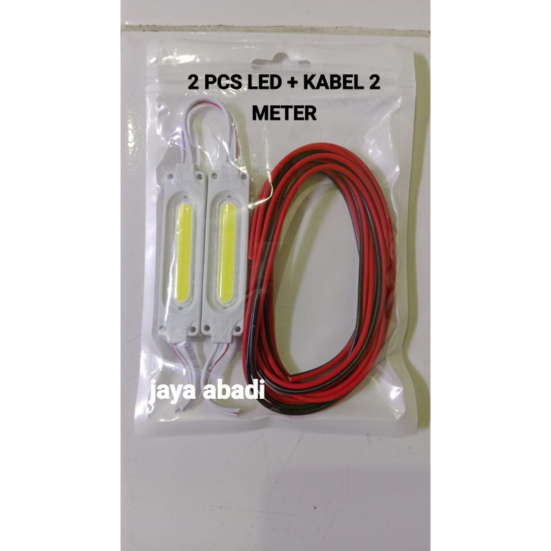 Jual PAKET MURAH 2 PCS LAMPU LED COB PLASMA 12VOLT DAN KABEL 2 METER ...