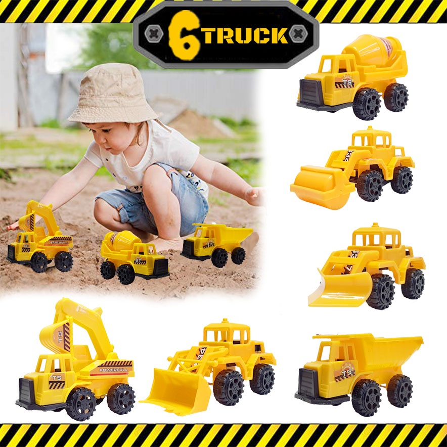 Jual Construction Truck 6 Pcs mainan anak edukasi kontruksi Mainan Anak ...