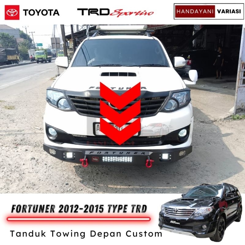Jual Tanduk Towing Depan Custom Toyota Fortuner TRD 2012 2015 Towing Custom Led | Shopee Indonesia