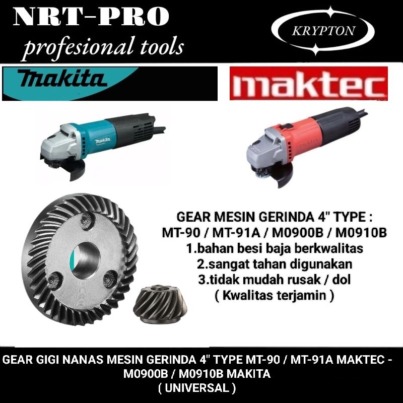 Jual GEAR GERINDA MT-90 / MT-91A FOR MAKTECH MERK NRT-PRO | Shopee ...