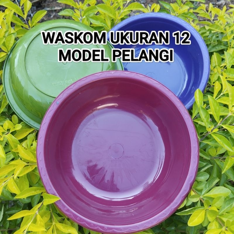 Jual waskom ukuran 12 model pelangi / baskom plastik hajatan / ember ...