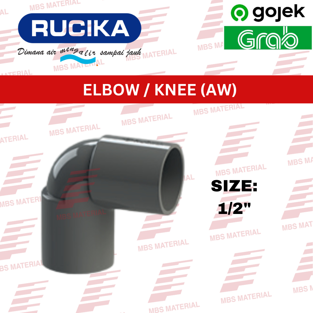 Jual Fitting Rucika Elbow / Knee / Keni AW Size 1/2" inch | Shopee ...