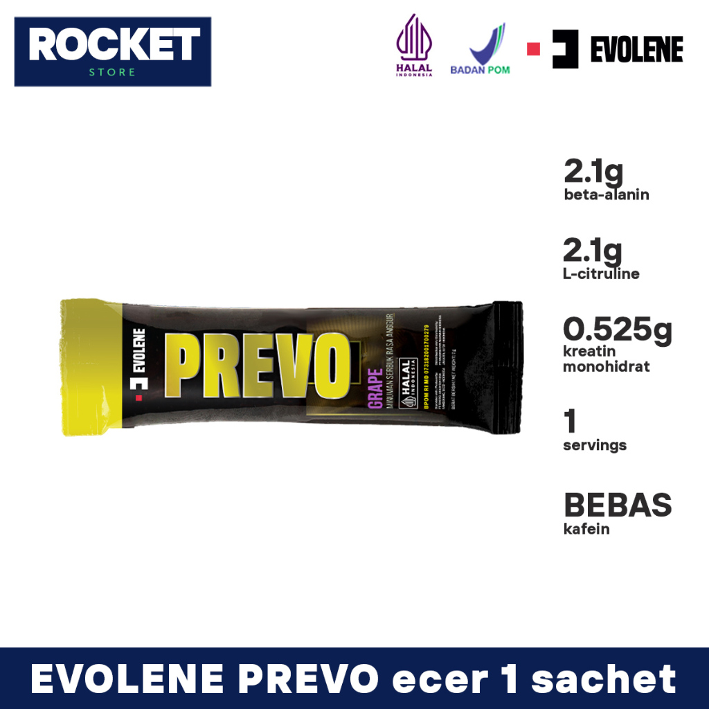 Jual EVOLENE Prevo Pre-Workout Eceran 1 sachet - PreWorkout Ecer BPOM ...