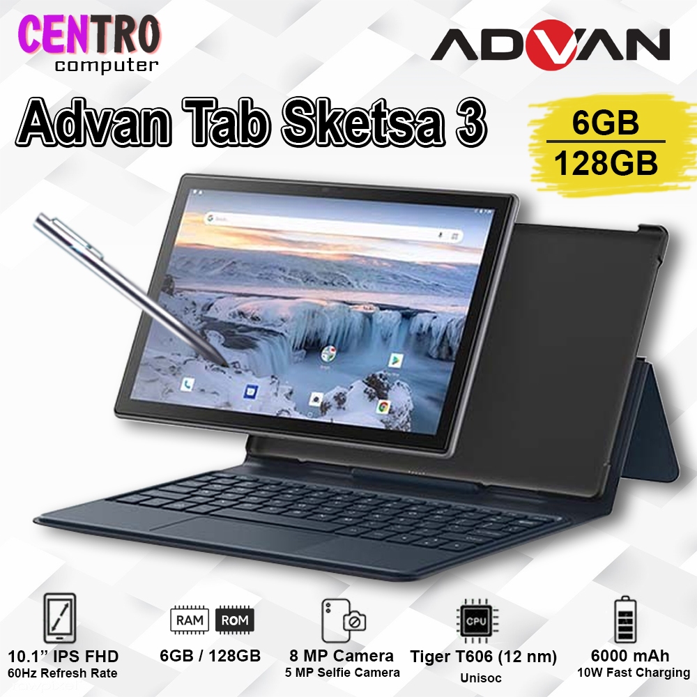 Jual ADVAN Tab Sketsa 3 Octa Core Tiger T606 6GB 128GB 10.1" IPS Screen ...