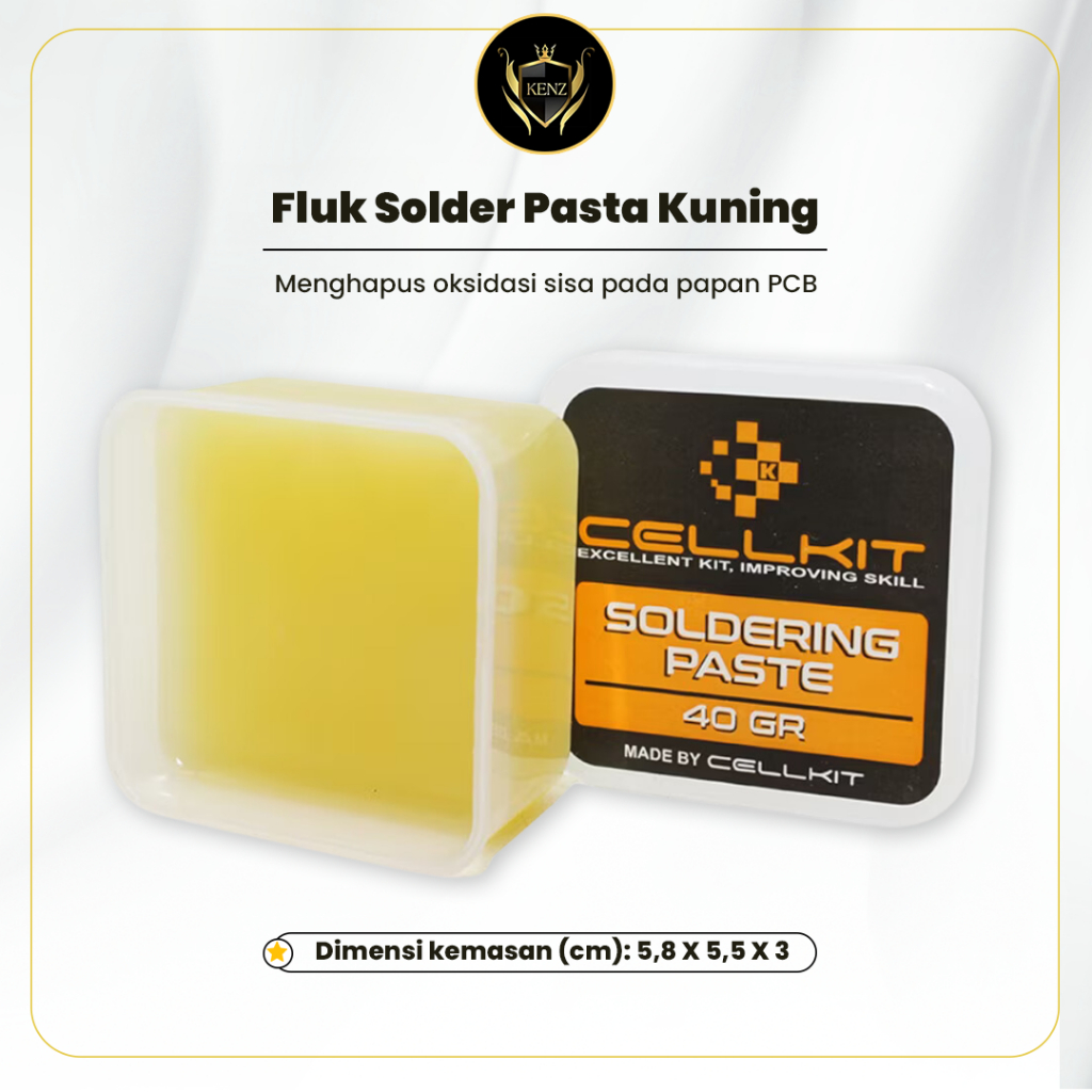 Jual Fluk Solder Pasta Kuning Kotak 40gr CELLKIT Menghapus Oksidasi ...