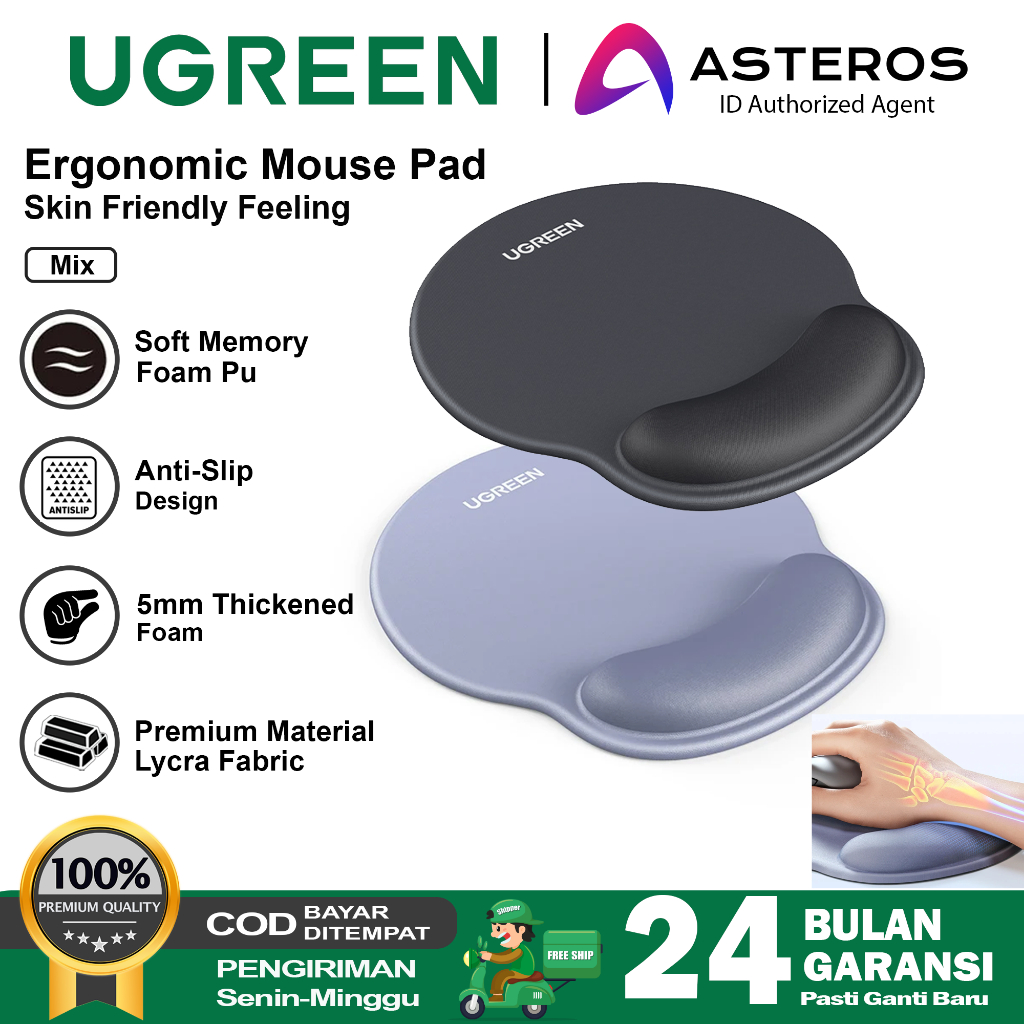Jual UGREEN Mouse Pad Bantalan Pergelangan Tangan Mouse Anti Slip ...
