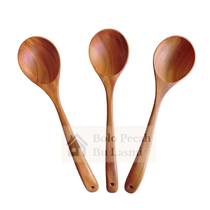 Jual Centong Irus Besar Kayu Mahoni Premium / Spatula Kayu Panjang ...