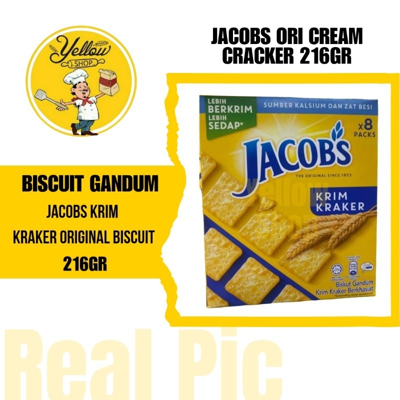 Jual JACOBS ORI CREAM CRACKER 216GR / BISCUIT GANDUM | Shopee Indonesia