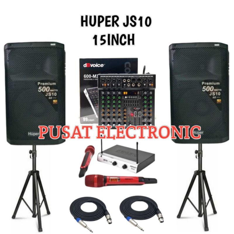 Jual Speaker Aktif Huper Js10 Original Speaker aktif 15inch Resmi | Shopee Indonesia