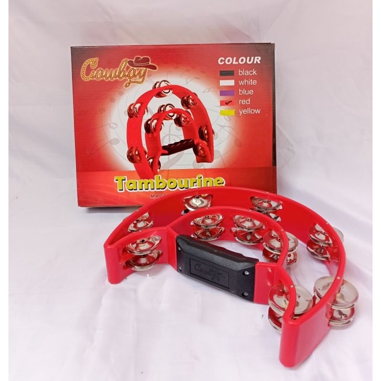 Jual Kecrekan / Tamborin / Tamborine cowboy (setengah lingkaran, double ...