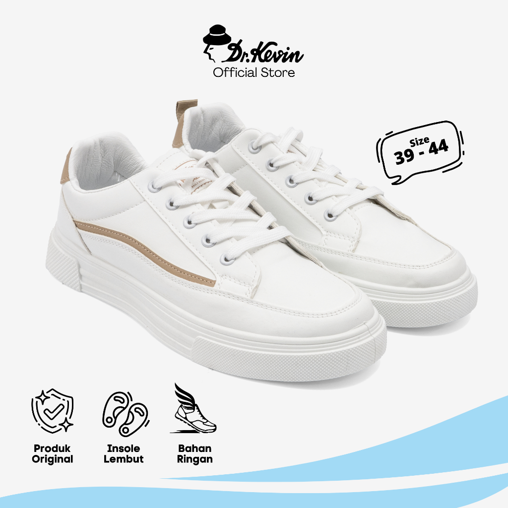 Jual Dr. Kevin Sepatu Sneakers Casual Pria Kets Sekolah Kulit 881-004 ...
