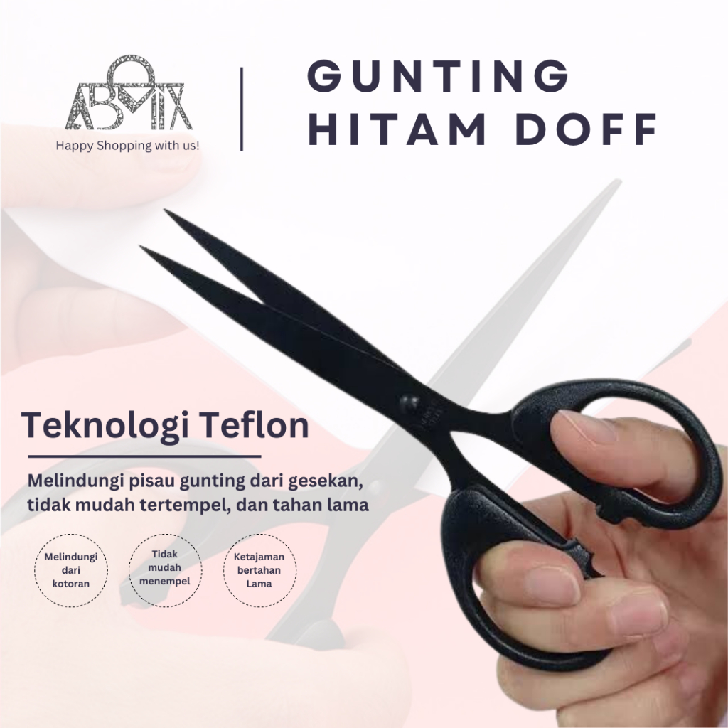 Jual Gunting Kertas Hitam Doff Model Baru Tajam Premium | Shopee Indonesia