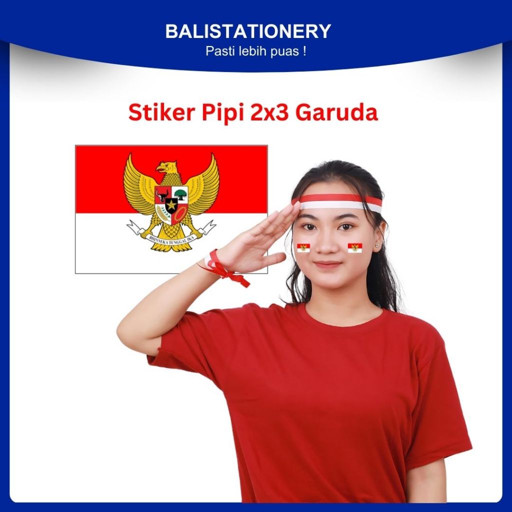 Jual Sticker Stiker Pipi Bendera Merah Putih glossy gambar Garuda 2 x 3 ...