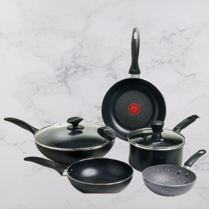 Jual Tefal Peralatan Masak Complete Set Of 7 Panci Set Komplit Aluminium Lapis Titanium Anti ...
