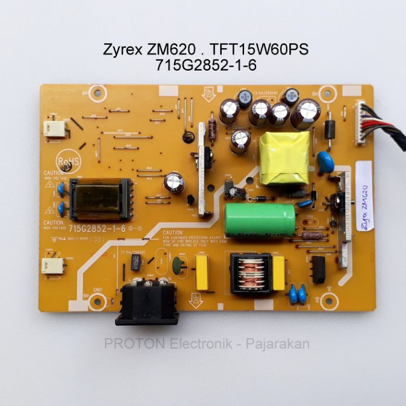Jual PSU LCD Monitor Zyrex ZM620 GTC TFT15W60PS AOC 1619SW L1961WA ...