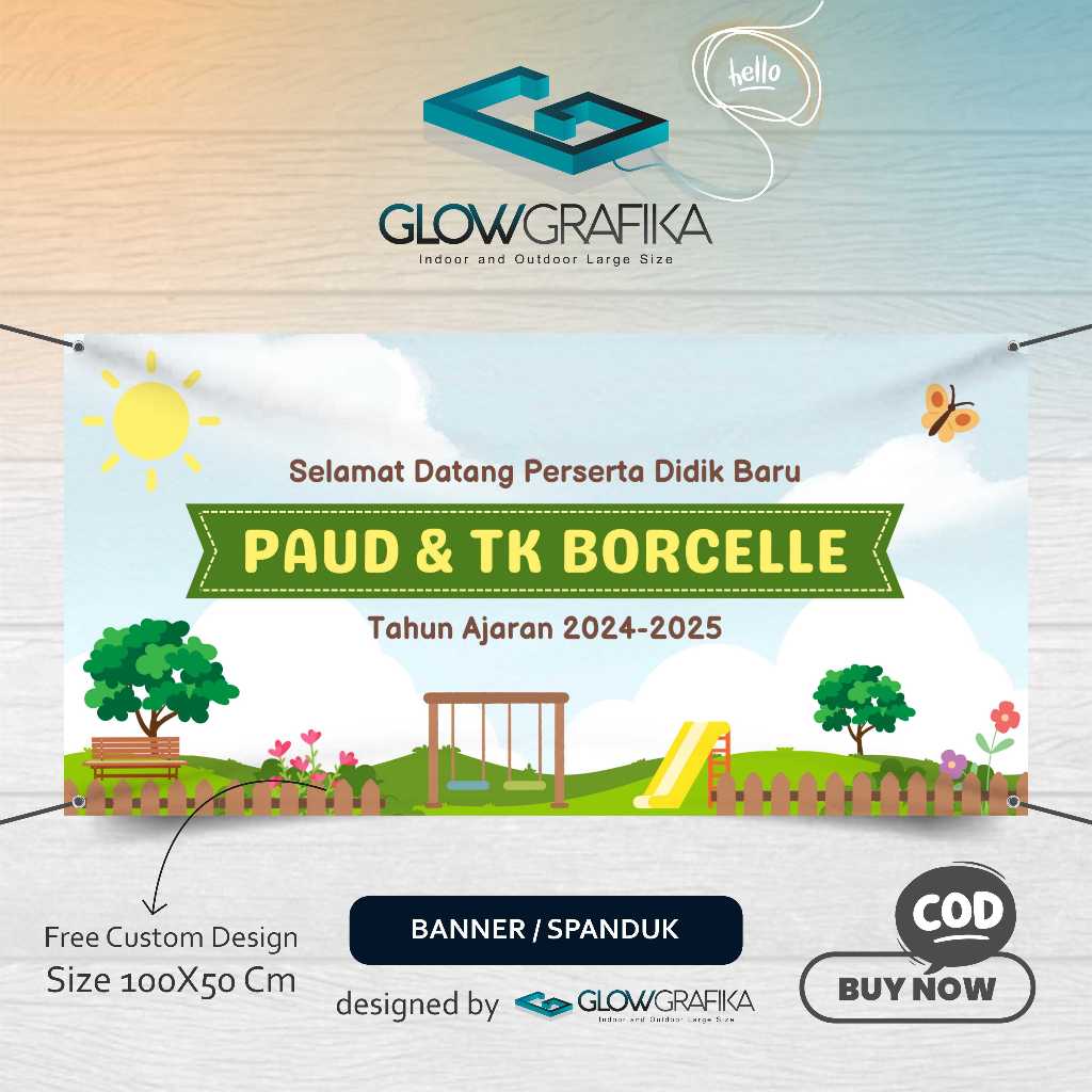 Jual Cetak Spanduk Banner MMT Putih Colorful Illustrative Banner Lomba ...