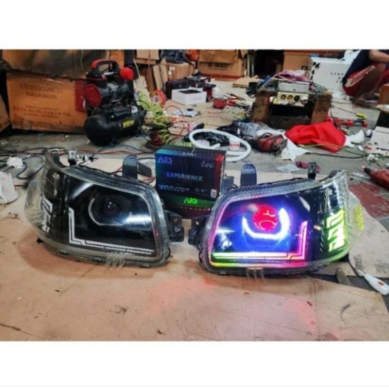 Jual Paketan Headlamp Grandmax full PROJI BILED AES Custom LEAZY RGB ...