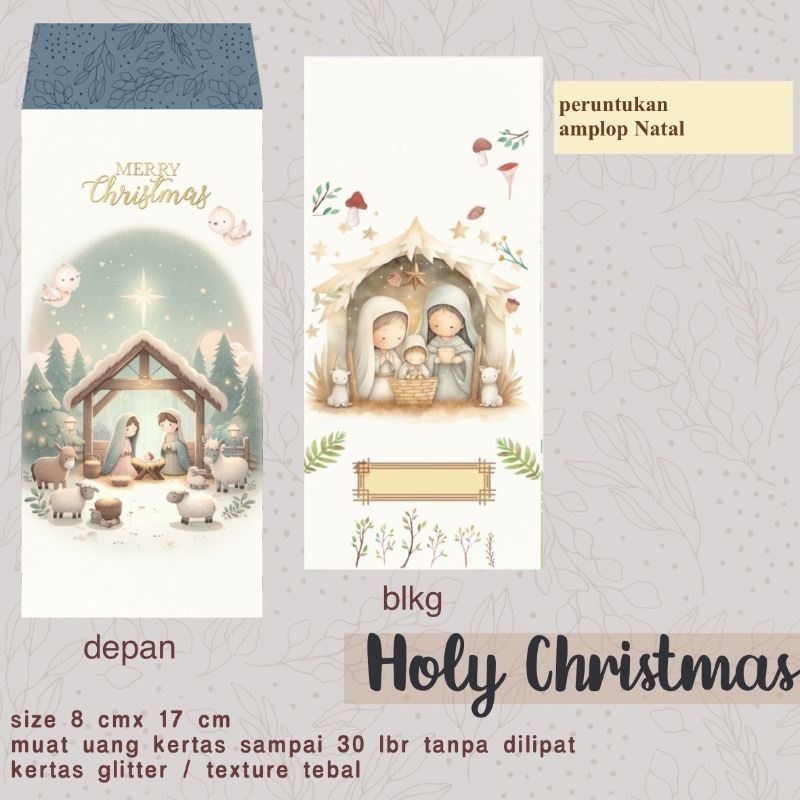 Jual (isi 8 pcs)Amplop natal amplop Christmas, baptis , persembahan ...