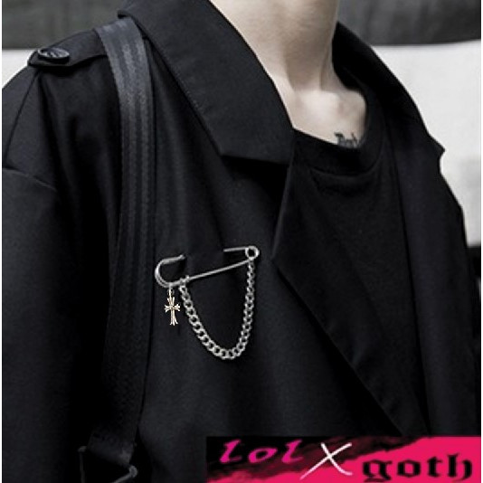 Jual LolXGoth Aneka Pin Bross Rantai Gothic Style Korean KPOP Grunge ...