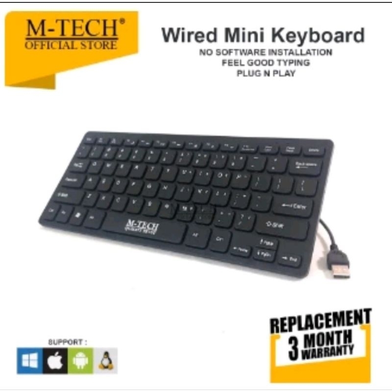 Jual M-Tech Keyboard Usb Mini MT-08 | Shopee Indonesia