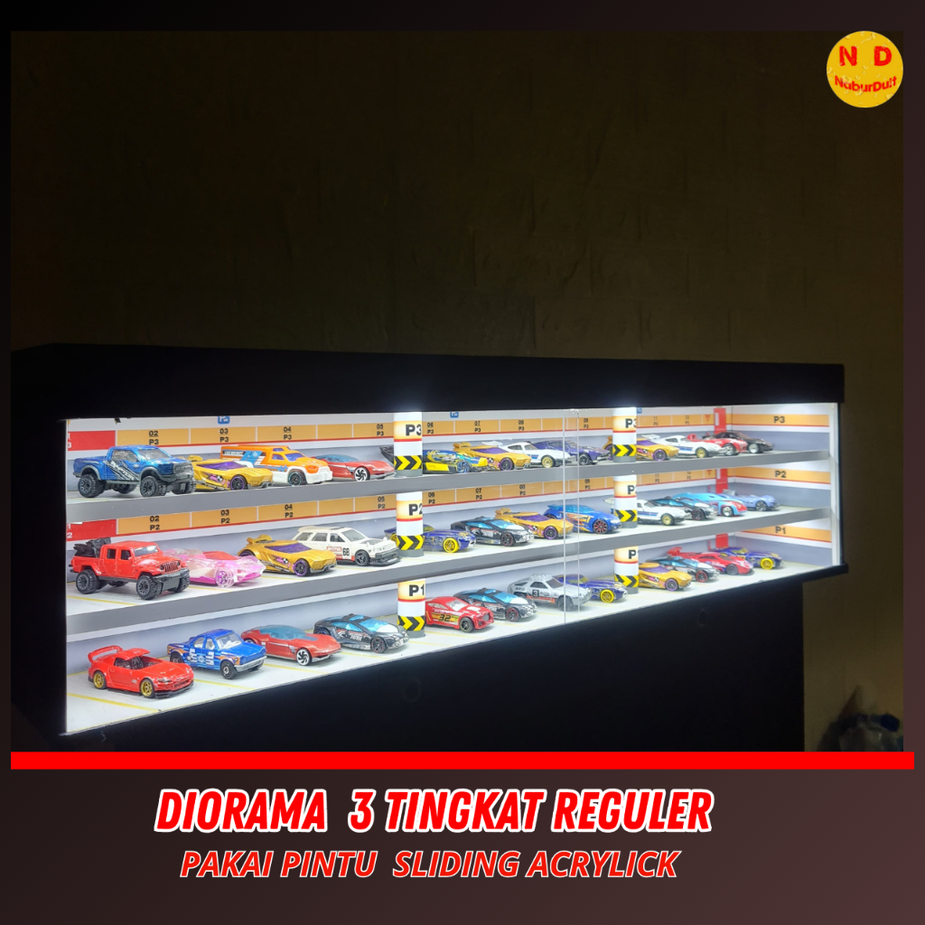 Jual Diorama Parkiran Mobil Hot Wheels / Diecast / Rak Hotwheels / Box ...