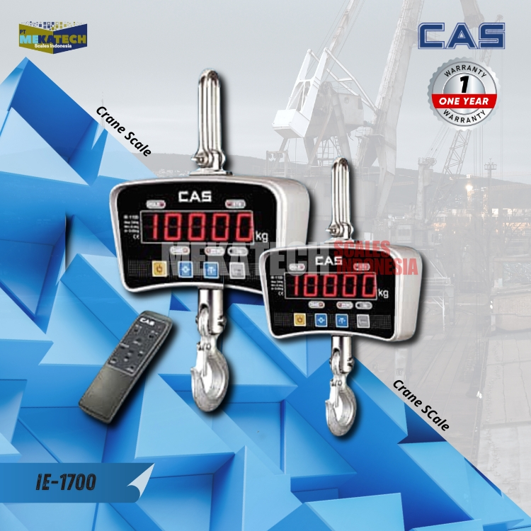 Jual Timbangan gantung / Crane Scale Remote CAS IE - 1700 Kapasitas 1 ...
