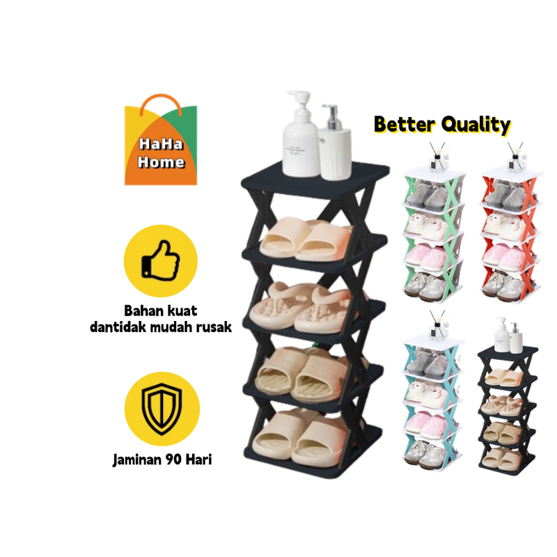Jual Rak Sepatu Plastik Minimalis 4 Susun Tempat Sepatu Sandal ...