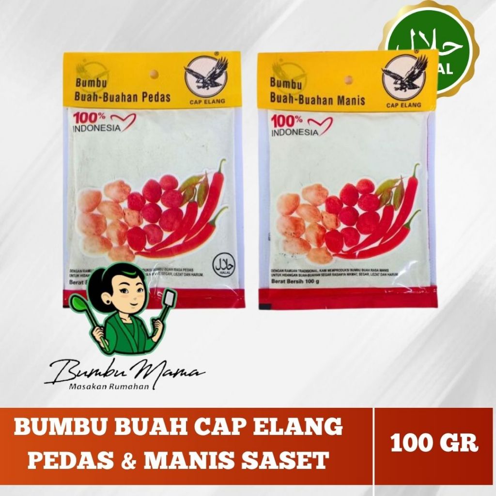 Jual Bumbu Buah / Garam Buah Manis / Pedas Cap Elang Sachet 100 gram ...