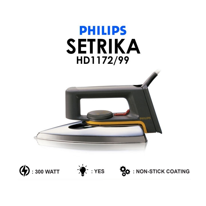 Jual Philips HD1172 Setrika Stainless Classic Dry Iron Laundry HD-1172 ...