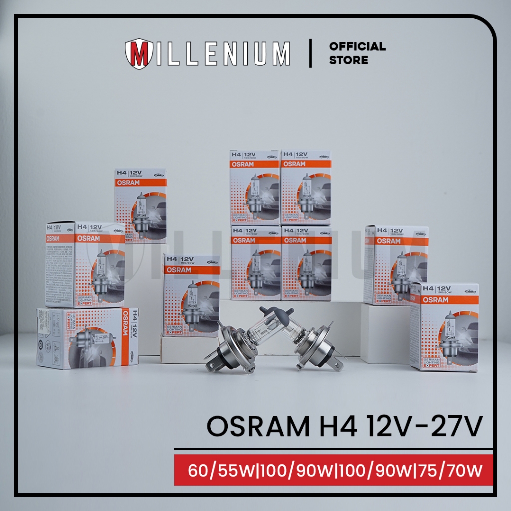 Jual Bohlam Halogen H4 Lampu Utama Mobil OSRAM 60/55 Watt - 100/90 Watt ...