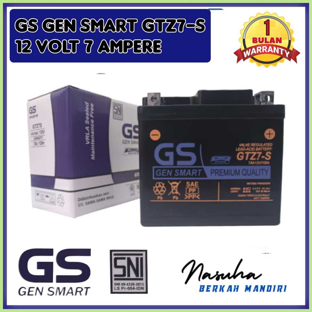 Jual Aki Motor Honda SONIC / Satria FU GS Gen Smart GTZ7S Aki Kering ...