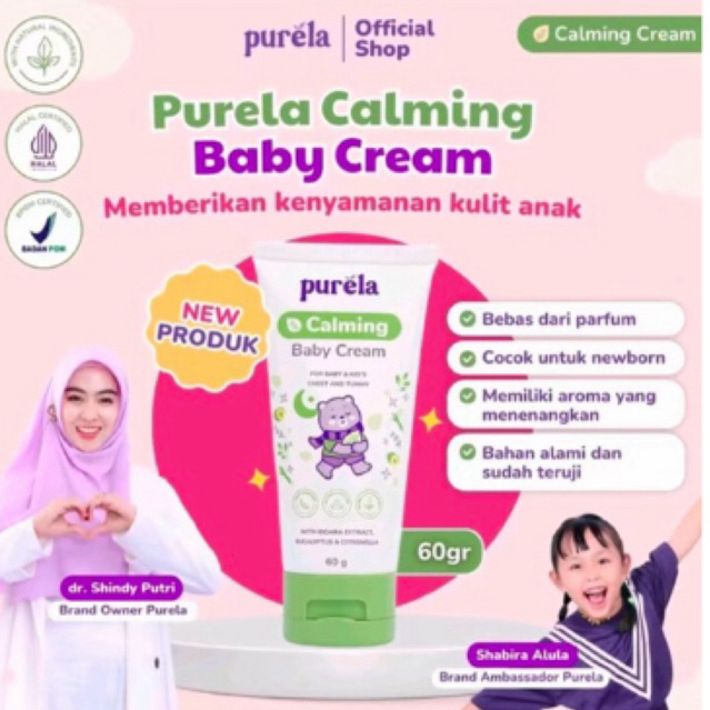 Jual PRODUK BARU Purela Calming Baby Cream untuk mengatasi Batuk Pilek ...