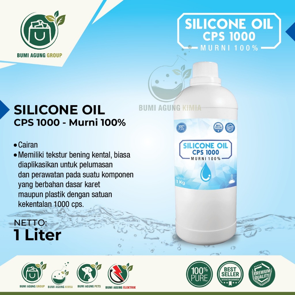 Jual Silicon Oil 1000 CPS Shinetsu Jepang Minyak Silikon 1KG 1 KG KF-96 | Shopee Indonesia