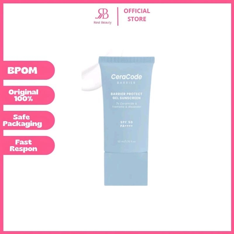 Jual CERACODE - Barrier Protect Gel Sunscreen SPF 50 PA++++ 50ml | Shopee Indonesia