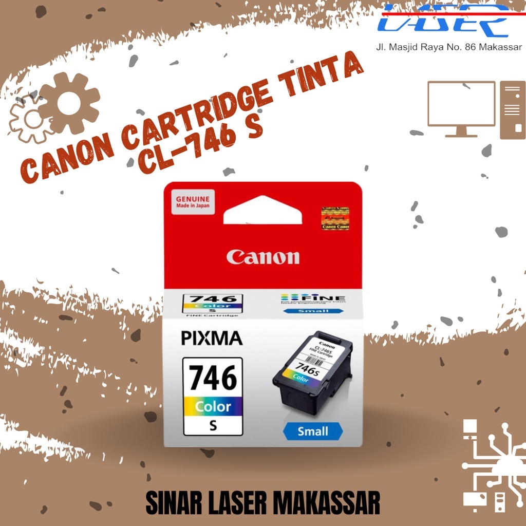 Jual CARTRIDGE TINTA CANON CL-746 SMALL COLOR ORIGINAL / TINTA PRINTER ...