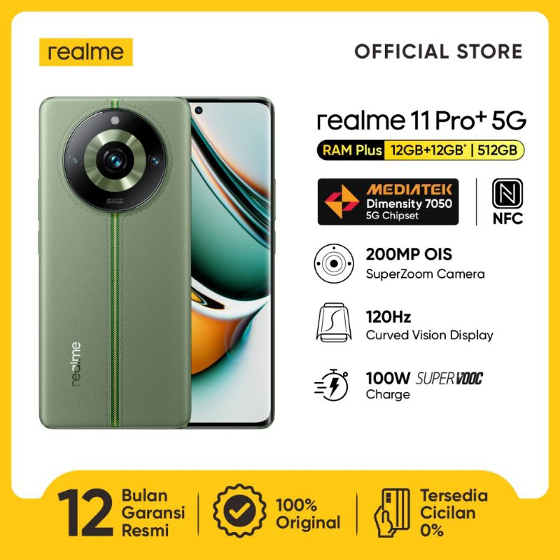 Jual REALME 11 Pro+ 5G 12/512GB 8/256GB GARANSI RESMI REALME INDONESIA | Shopee Indonesia