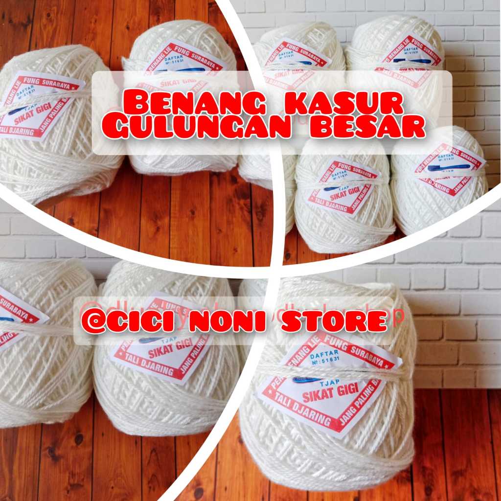 Jual Benang tali kasur rami cap sikat S4 per roll gulungan besar murah ...
