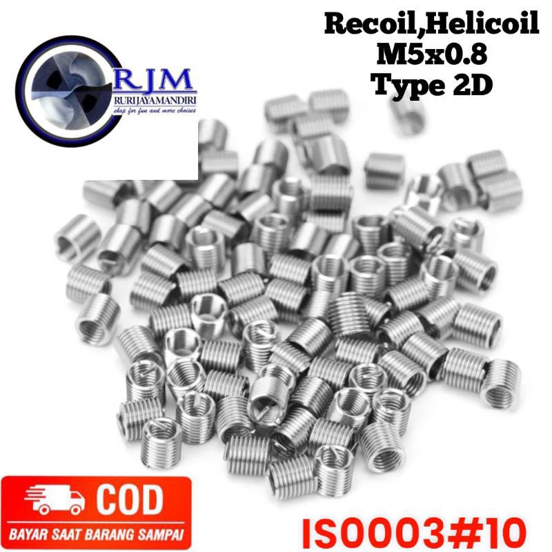 Jual 10pcs M5x0.8 2D baut kunci 8 recoil hecoil isi ulang recoil ...