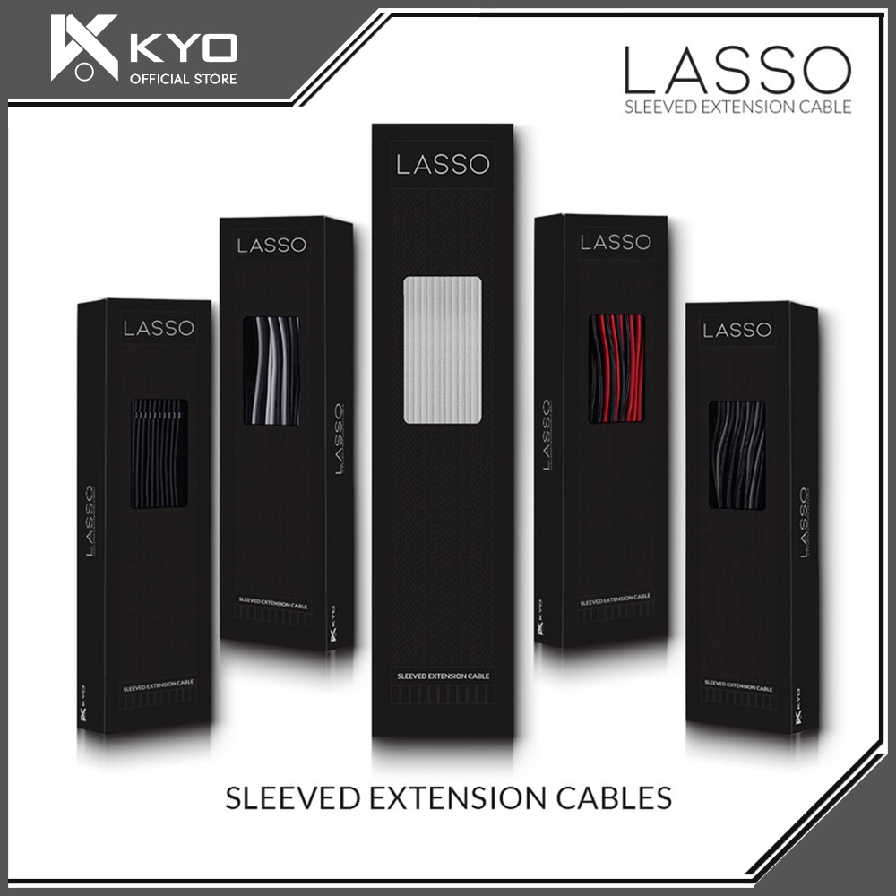 Jual KYO Lasso Cable PSU Extension Sleeved Extension Cables Set ...