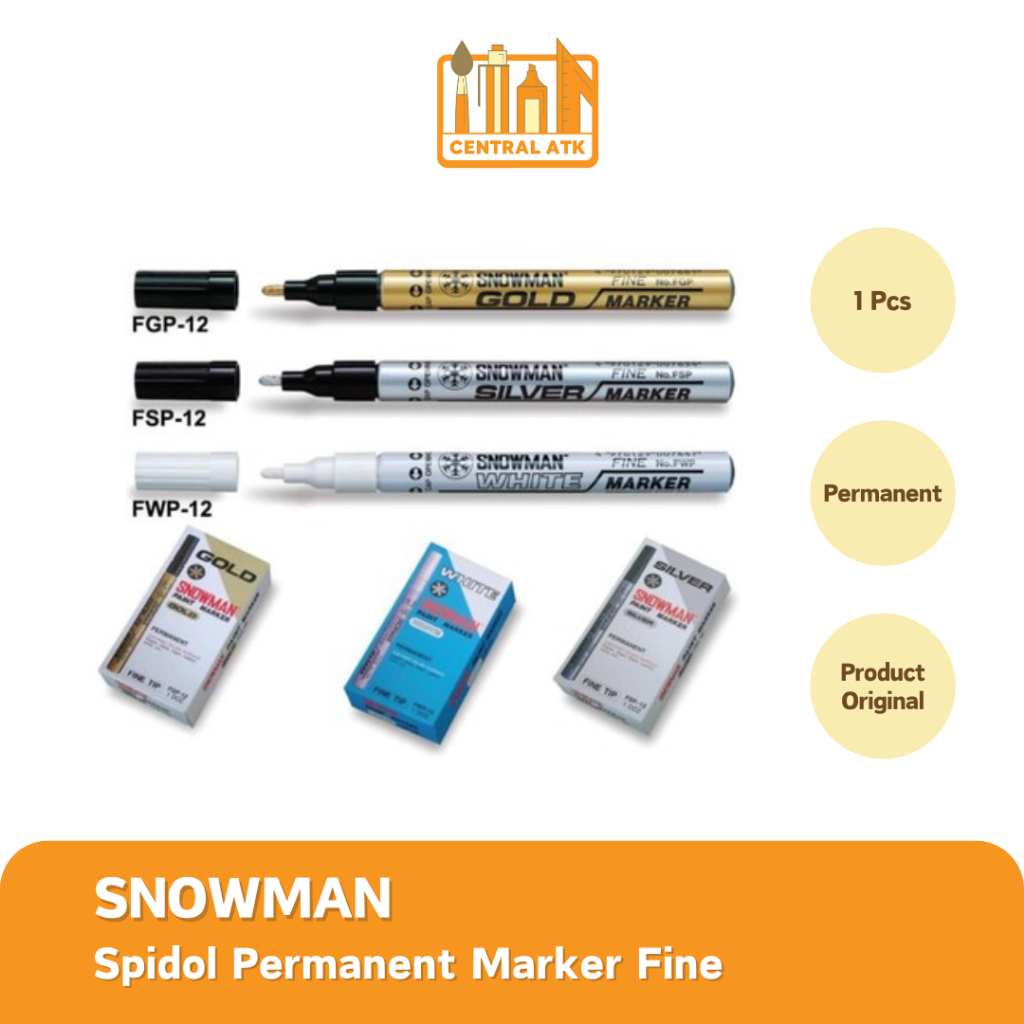 Jual SPIDOL PERMANENT SNOWMAN PAINT MARKER FINE | Shopee Indonesia