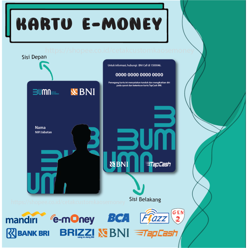 Jual KARTU EMONEY ETOLL ID CARD NEW KARTU BNI TAPCASH BUMN PENGENAL ...
